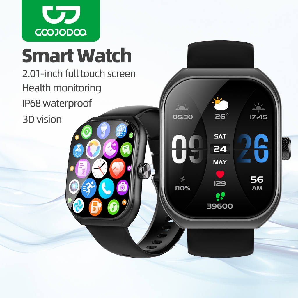Jual GOOJODOQ Curve Smart Watch New | IP68 Waterproof | Bluetooth Call ...