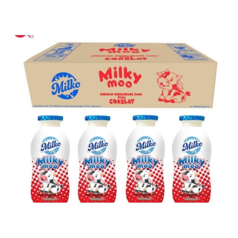 Jual Milky moo susu coklat Botol 63ml ( 60 pcs ) | Shopee Indonesia