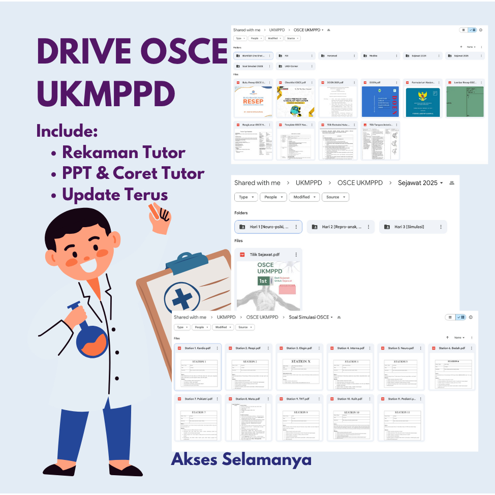 Jual OSCE BIMBEL UKMPPD 2025 PERSIAPAN UJIAN BELAJAR KEDOKTERAN 2025 MEI UKDI | Shopee Indonesia