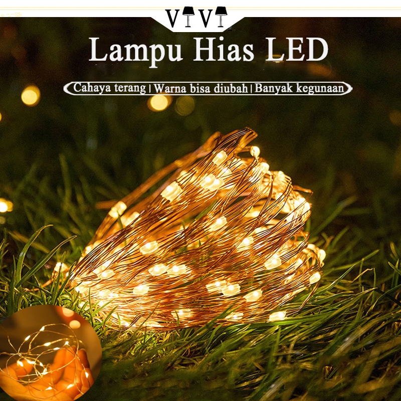 Jual Lampu LED Kawat Tembaga 1m 2m 3m Warna-Warni Dekorasi Kue Bunga ...