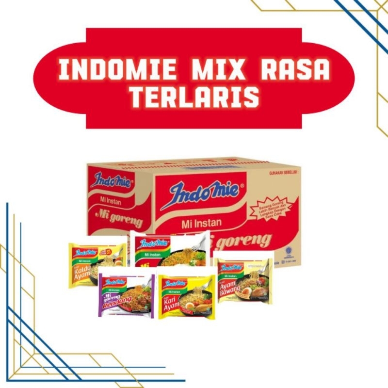 Jual indomie mie instan mix rasa 1 dus all varian promo surabaya ...