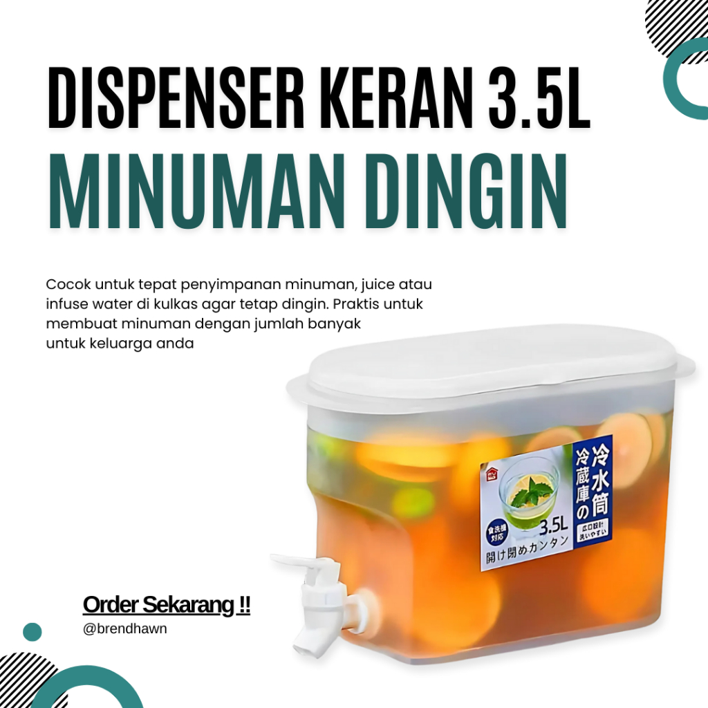 Jual Botol Galon Kulkas Water Mini 3,5 Liter Tempat Air Minum Juice ...