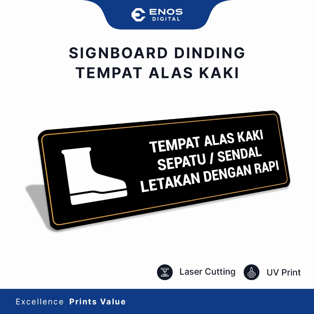 Jual Signboard Akrilik Tempat Alas Kaki / Signage Sepatu Dan Sendal ...