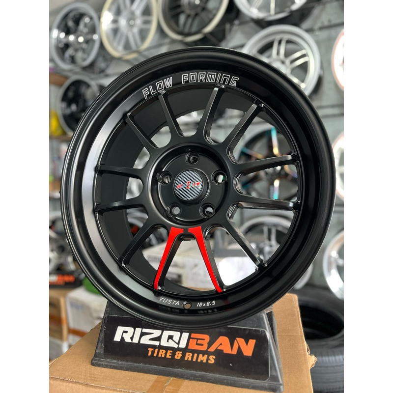 Jual velg venom flow forming by YUSTA r18 matte black pcd 5x114 lebar 8 ...