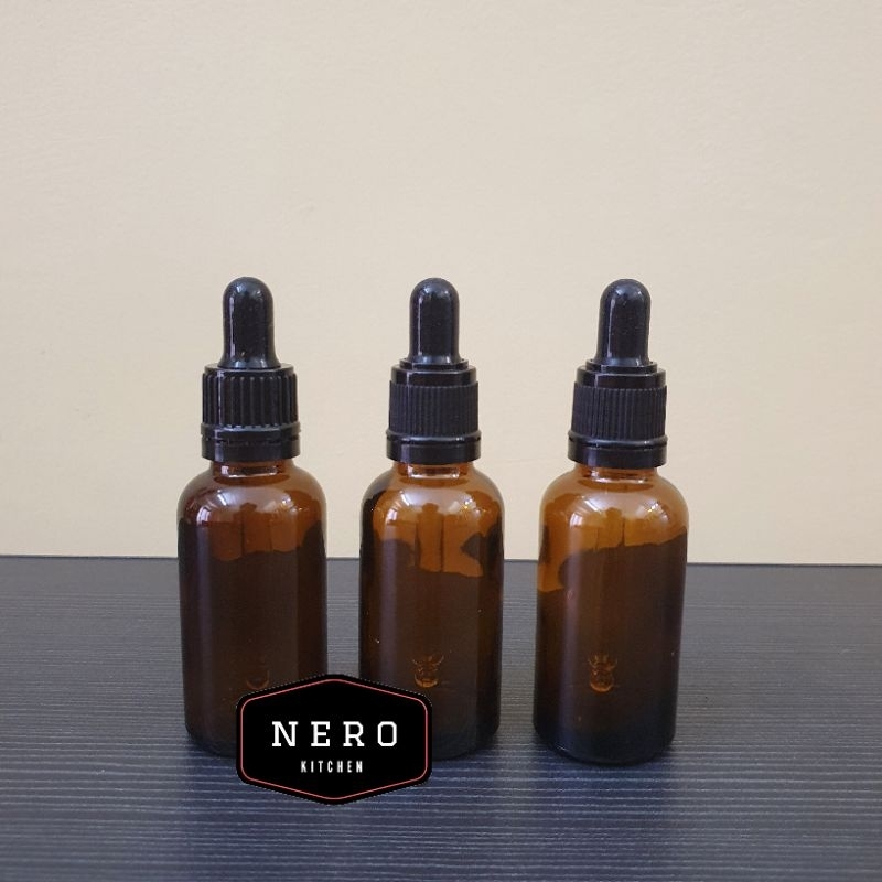 Jual Botol Pipet Kaca Coklat 30ml / Botol Serum / Dropper Kaca Coklat Amber Coklat / Botol ...