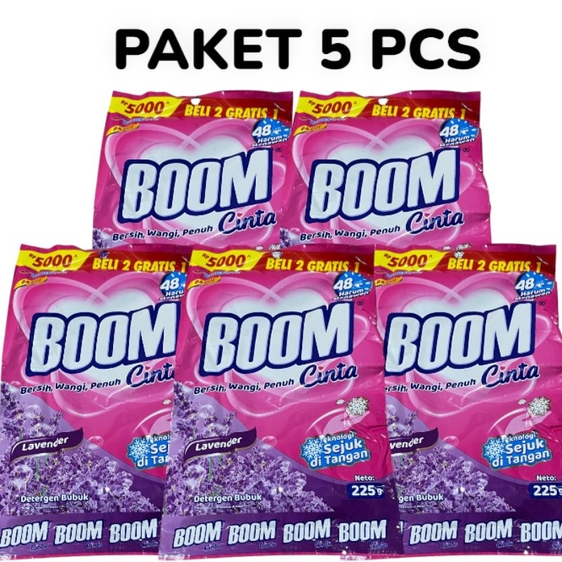 Jual paket 5 pcs boom kemasan 5000 detergent bubuk | Shopee Indonesia