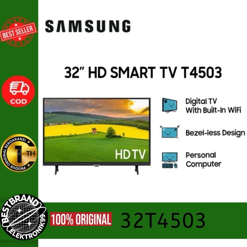 Jual SAMSUNG 32INCH HD SMART TV UA32T4503 / 32t4501 | Shopee Indonesia