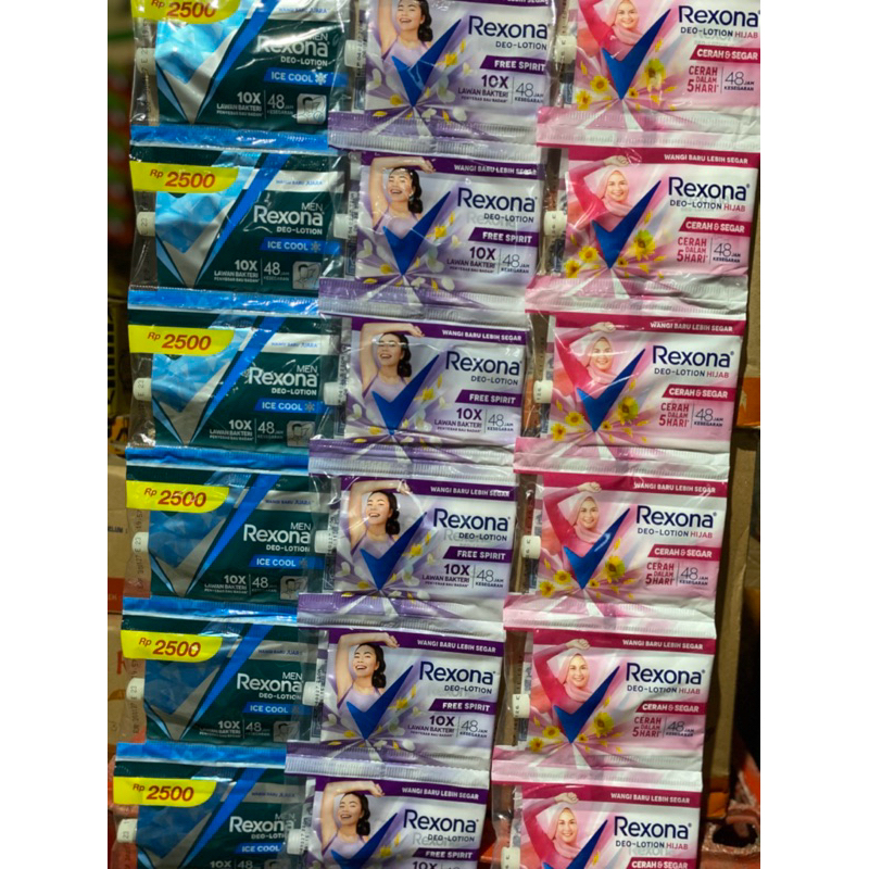 Jual Rexona Deo Lotion Sachet 1 Renceng isi 12 Sachet | Shopee Indonesia
