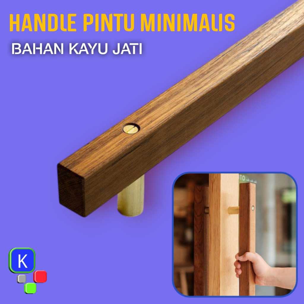 Jual Handle Pintu Minimalis Kayu Jati Asli - Gagang Pintu Estetik Mewah ...