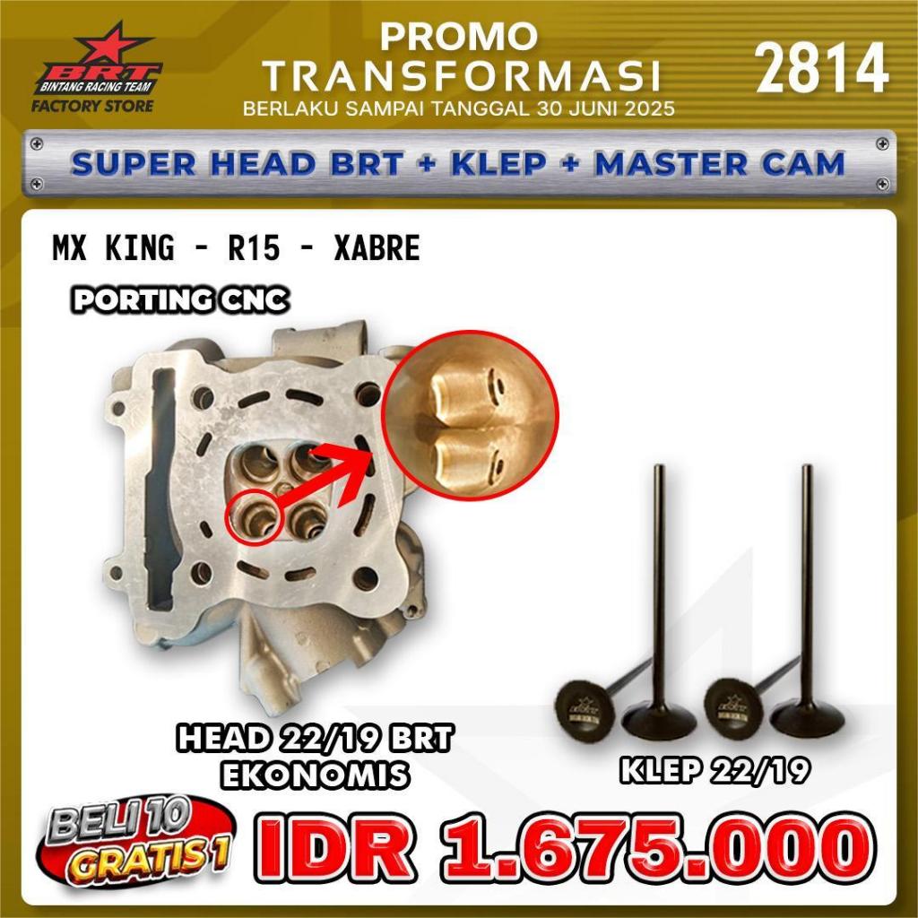 Jual Brt Super Head Brt + Klep + Master Cam MX King / R15 / Xabre | Shopee Indonesia