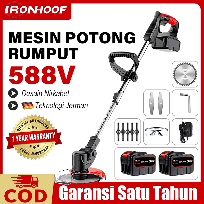 Jual IRONHOOF 588V Mesin Potong Rumput Mesin Pemotong Rumput Pemangkas ...