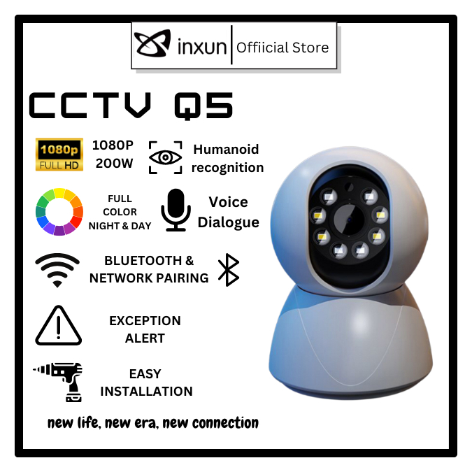 Jual XINXUN Q5 1080P Wireless WiFi CCTV garansi 1 Tahun | Shopee Indonesia