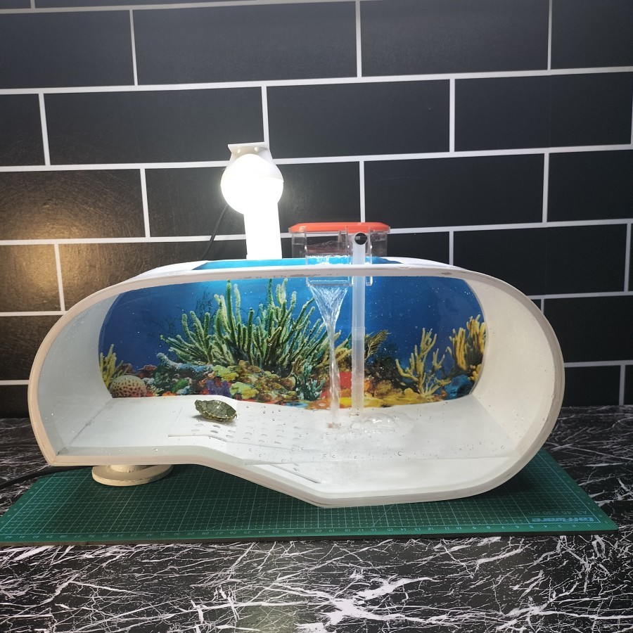 Jual Aquarium akuarium Kura - Kura PVC Lengkap Hiasan Dan Lampu Led ...