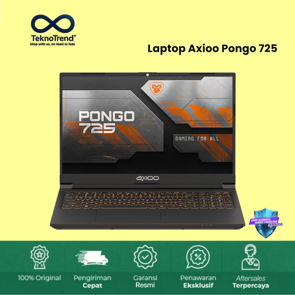 Jual Axioo Pongo 725 Core i7-12650H | 16GB/512GB RTX2050 | FHD IPS ...