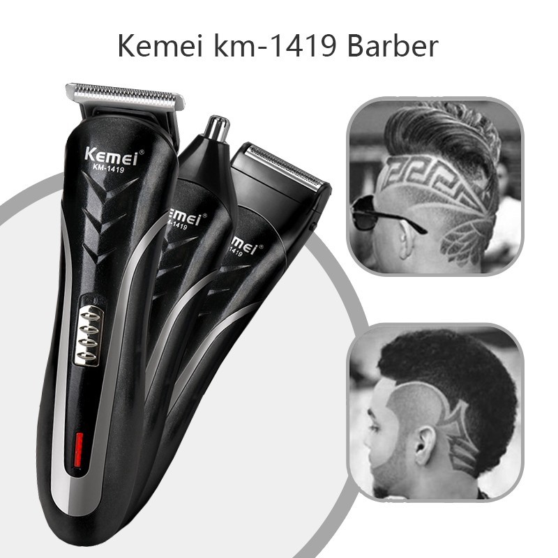 Jual Alat Cukur Rambut Elektrik Hair Clipper 3in1 Kemei KM 1419 / KM 1407 / KM 1418 Alat ...