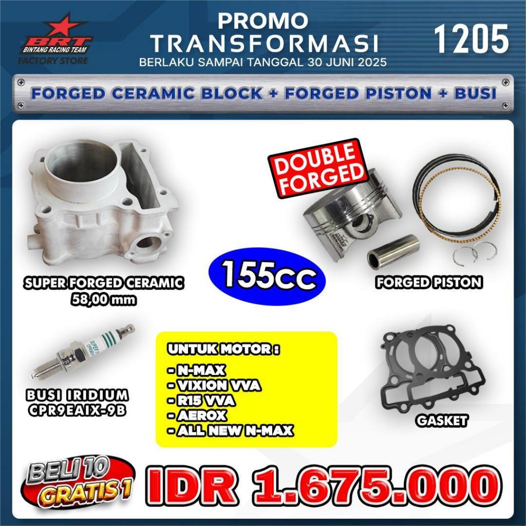 Jual Brt Forged Ceramic Block + Forged Piston + Busi Iridium Nmax ...