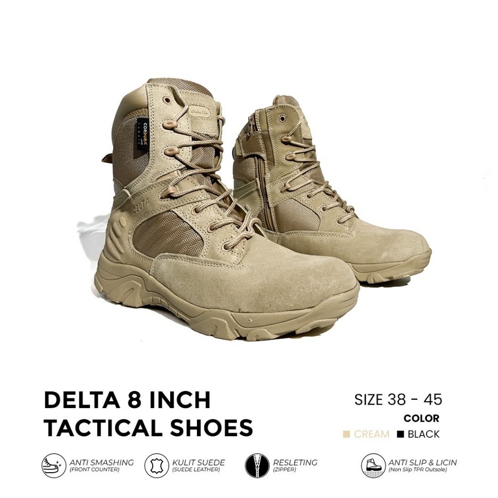Jual Delta Sepatu Taktis Kulit Suede Size 38 - 45 Sepatu Tactical Delta ...