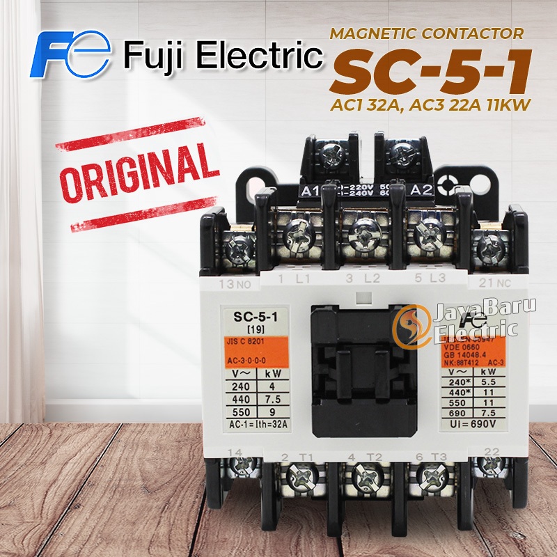 Jual FUJI Kontaktor / Contactor SC-5-1 110V 220V 380V AC Coil | Shopee Indonesia