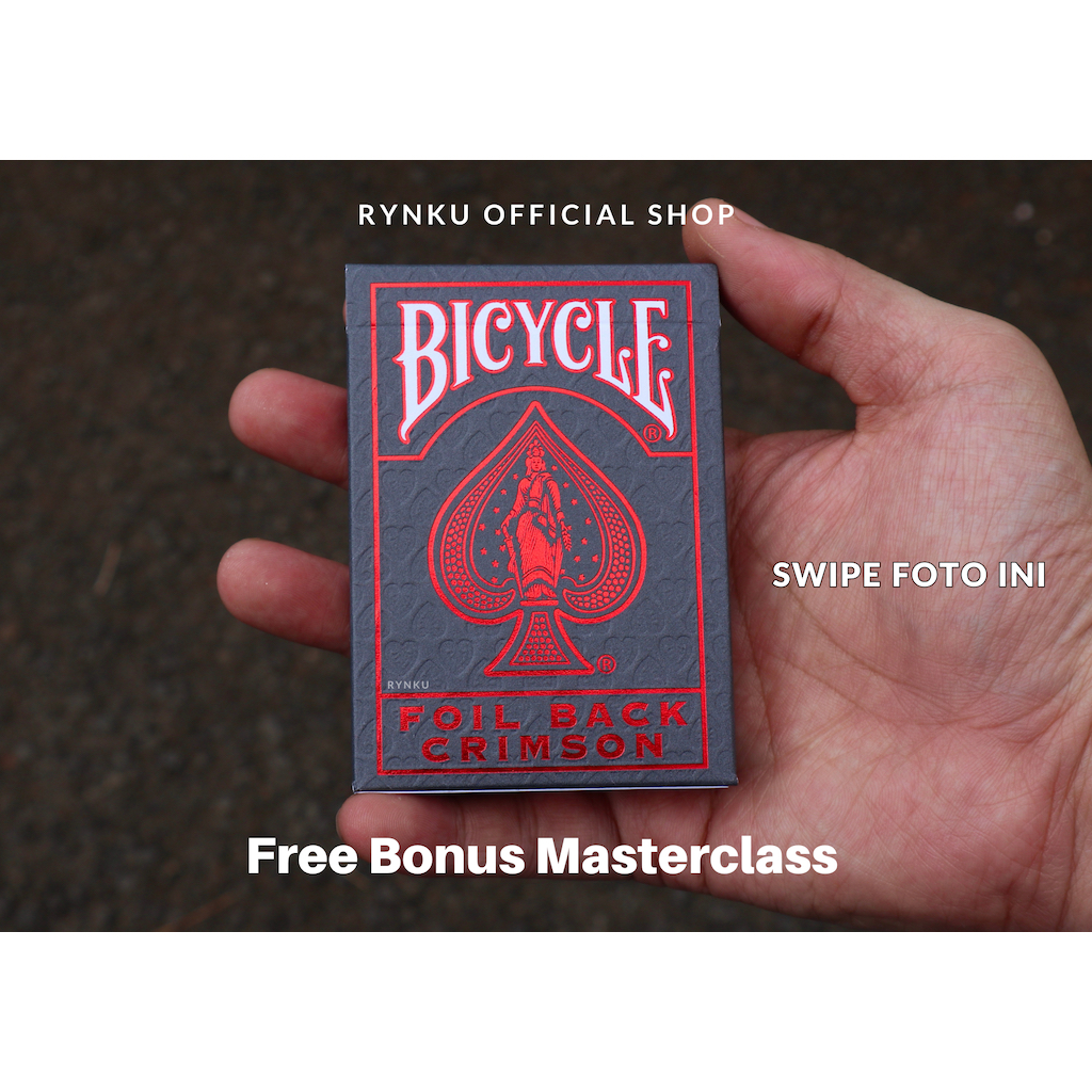 Jual Kartu Remi Bicycle Metalluxe Red Foil Back Cobalt Playing Cards by ...