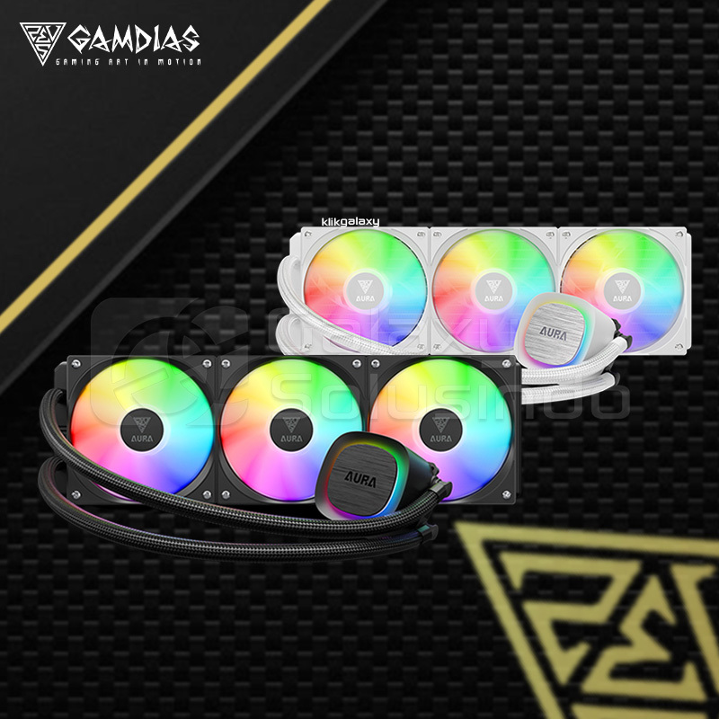 Jual GAMDIAS AURA GL360 V2 ARGB 360mm Liquid CPU Cooler - Black / White ...