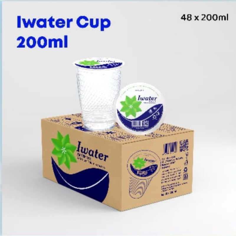 Jual Air Mineral Cup Iwater 220ML / 1 Dus / 48 Pcs | Shopee Indonesia