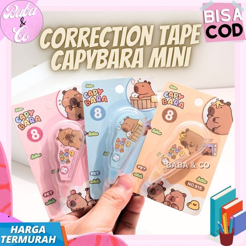Jual CORRECTION TAPE CAPYBARA MINI TIP EX KERING CAPYBARA LUCU UNIK TIP X PITA CAPYBARA MINI ...