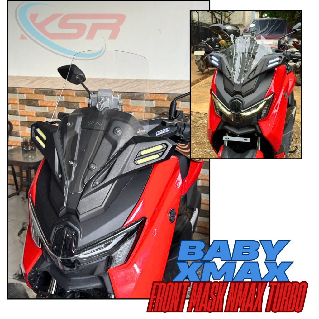 Jual Front Mask NMAX TURBO model XMAX ,Premium Bodykit Nmax turbo BABY ...
