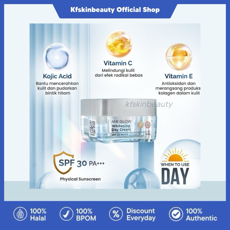 Jual Day Whitening Cream MS GLOW | Shopee Indonesia