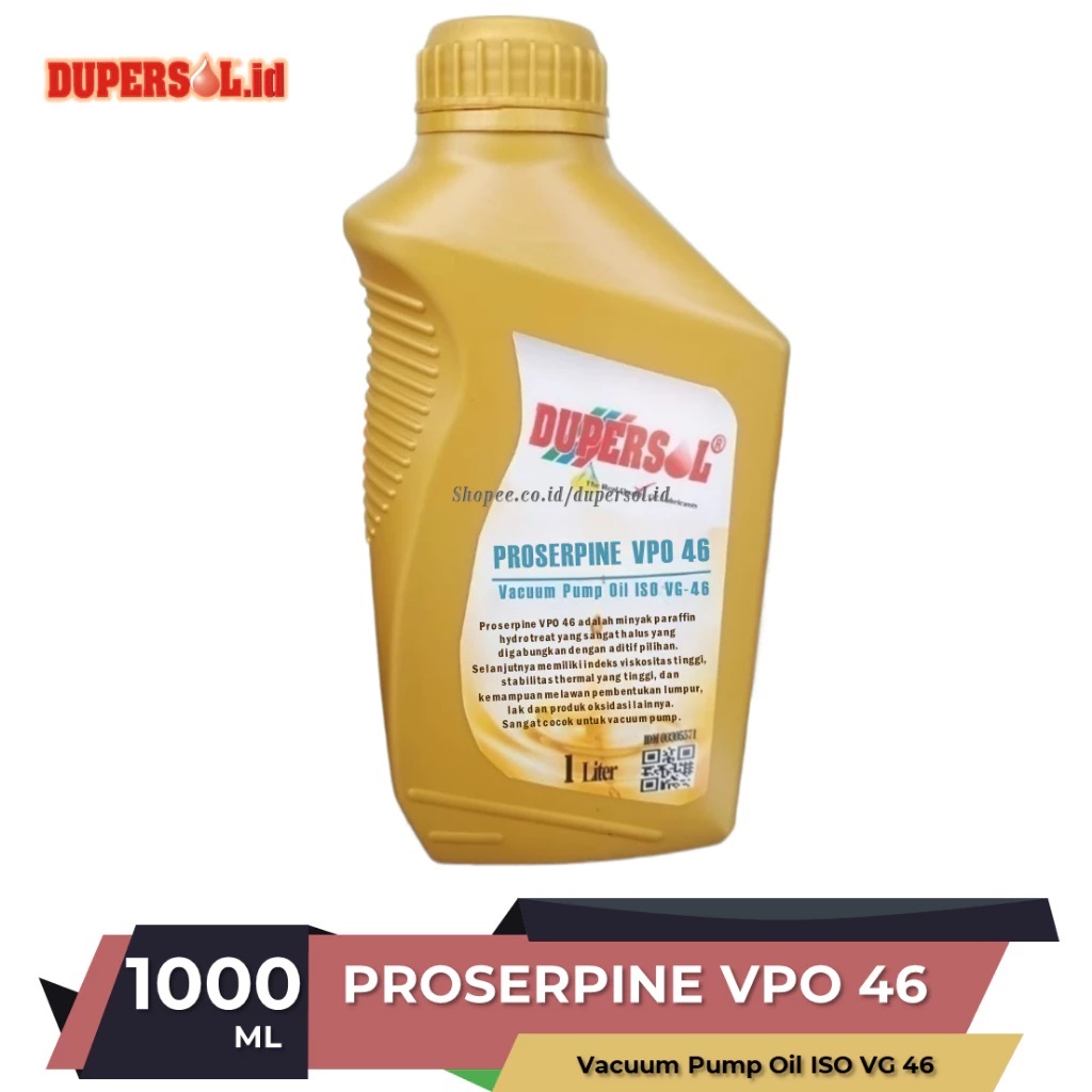 Jual DUPERSOL VACUUM PUMP OIL 46 / VPO 46 / Oli Pompa Vakum Iso VG 46 ...