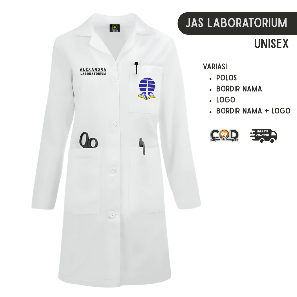 Jual Jas Laboratorium Unisex Lengan Panjang | Shopee Indonesia