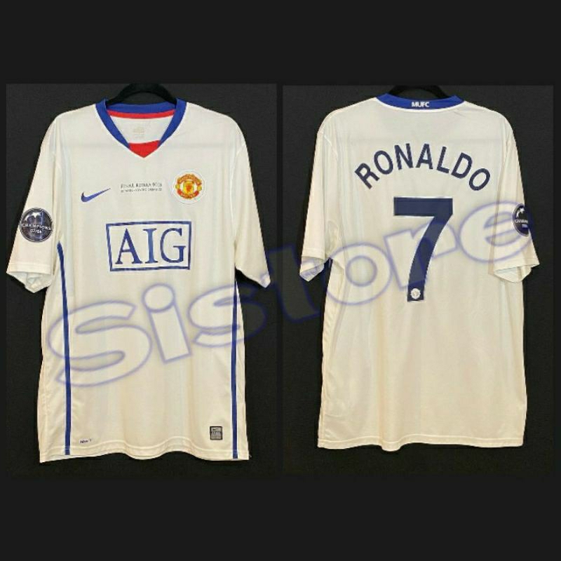 Jual Jersey RETRO EmyuU_ Final UcL 2009 + Nameset RONALDO 7 / Custom ...