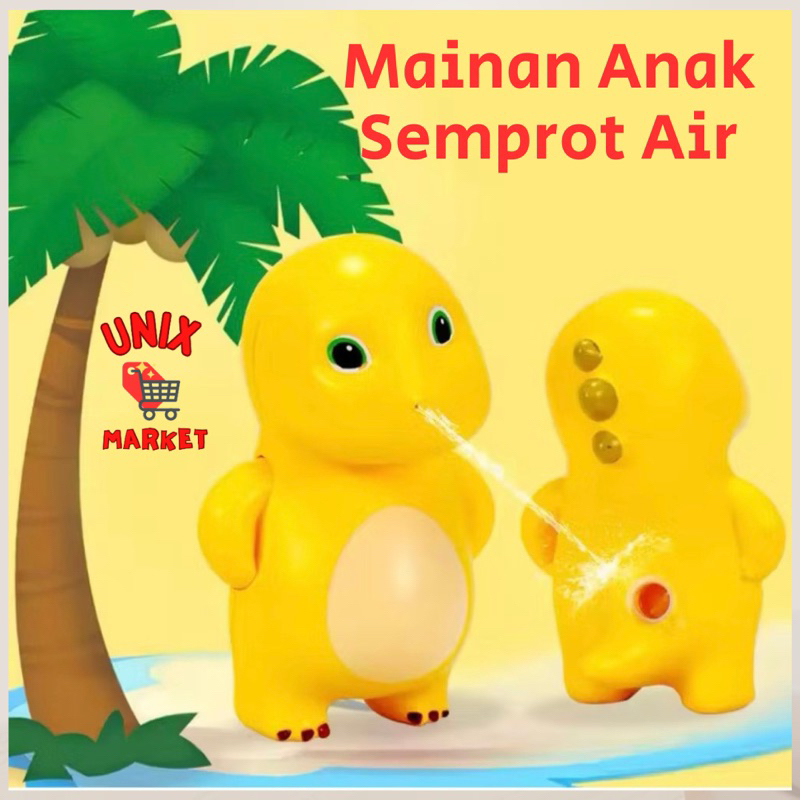 Jual [COD] Mainan Nailong Semprotan Air Dino Kuning Water Gun Mainan ...