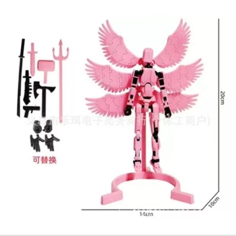 Jual Mainan brick Action Figure Robot T13 Dummy Robot + sayap + Stand ...