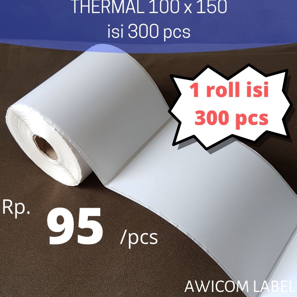 Jual 1 x 15 Thermal Label Barcode 1x15 Direct isi 25 pcs ukuran A6 ...