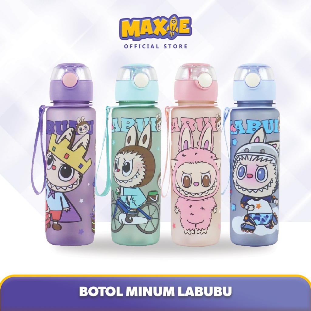 Jual Botol Minum Anak Sekolah Lucu dengan Sedotan Plastik Elastis - Botol Plastik Labubu 7705 ...