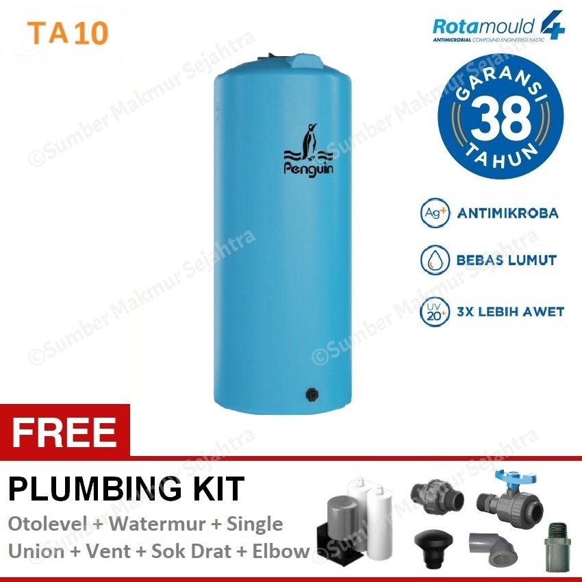 Jual Tangki Air Ramping Penguin 1000 Liter Tandon Toren Slim TA 10 ...