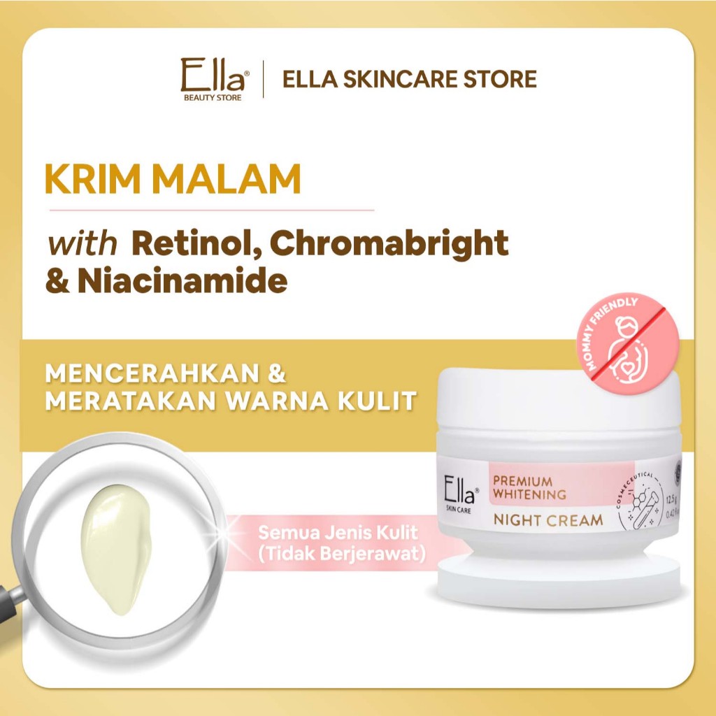 Jual Ella Skincare Premium Whitening Night Cream with Niacinamide ...