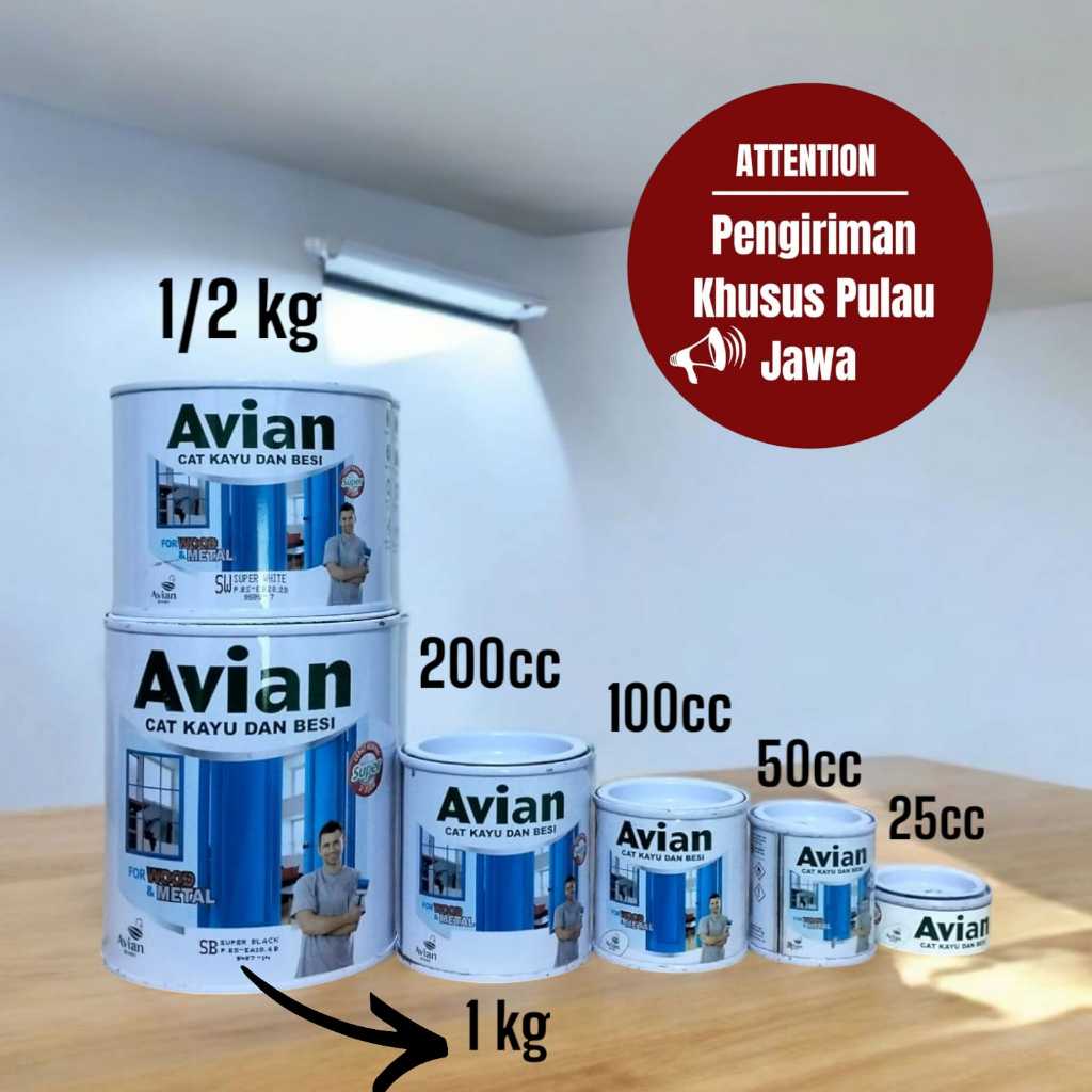 Jual Cat besi Avian 25cc/cat kayu /cat minyak/cat avian high gloss ...