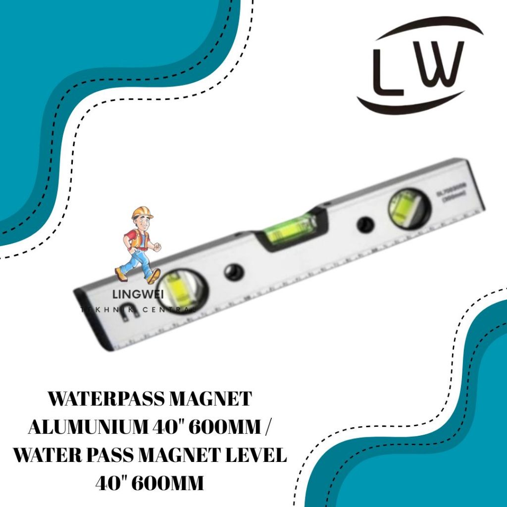 Jual WATERPASS MAGNET ALUMUNIUM 40" 600MM / WATER PASS MAGNET LEVEL 40 ...