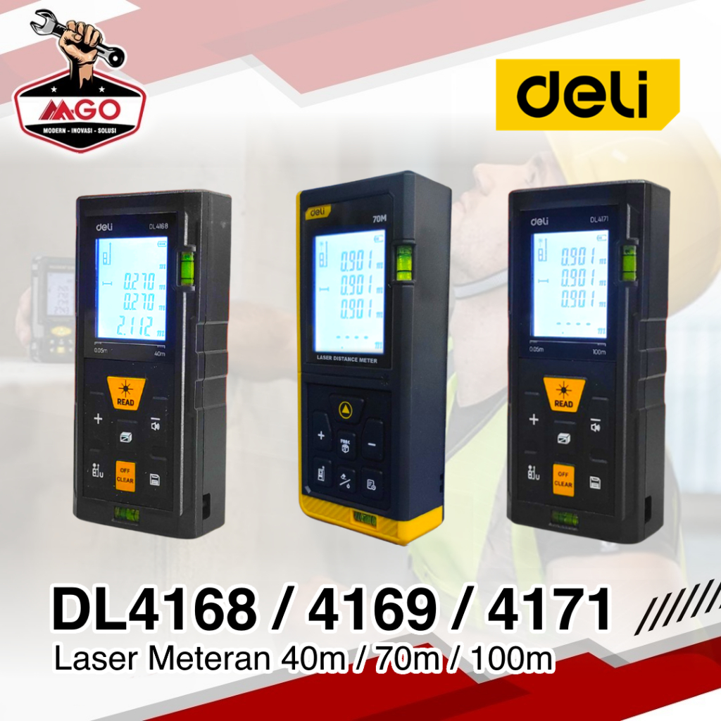 Jual Meteran Laser / Laser Distance Measure DELI (40 Meter / 70 Meter ...