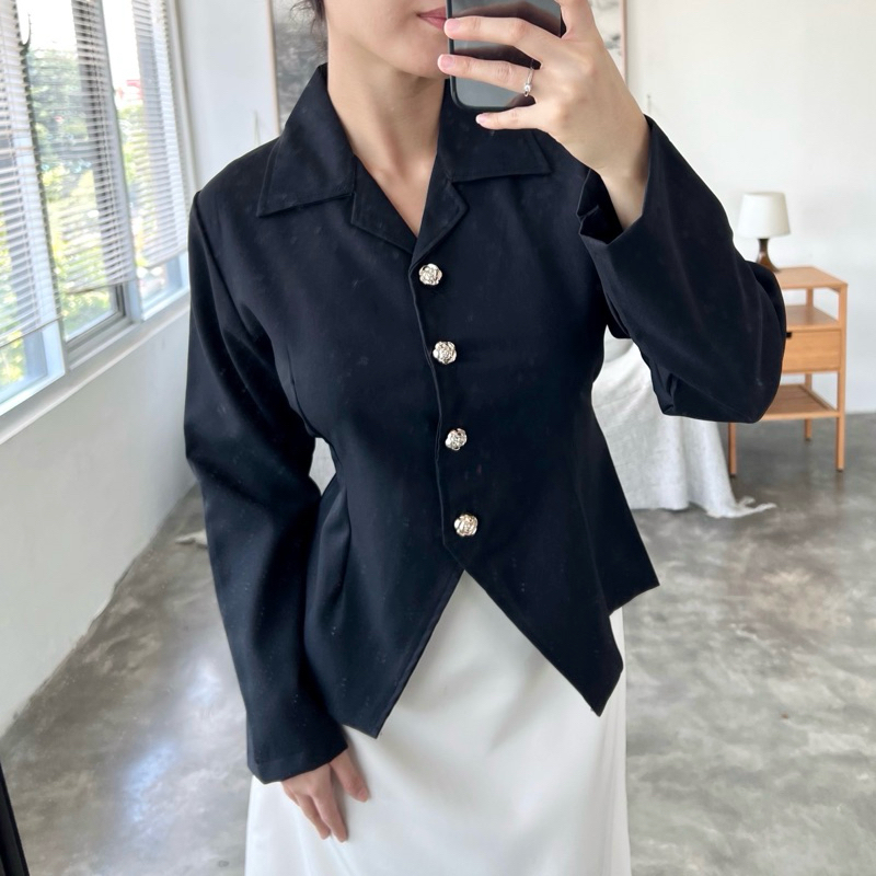 Jual SELIM LABEL Elena Top - Fitted Shirt / Atasan Wanita Lengan ...
