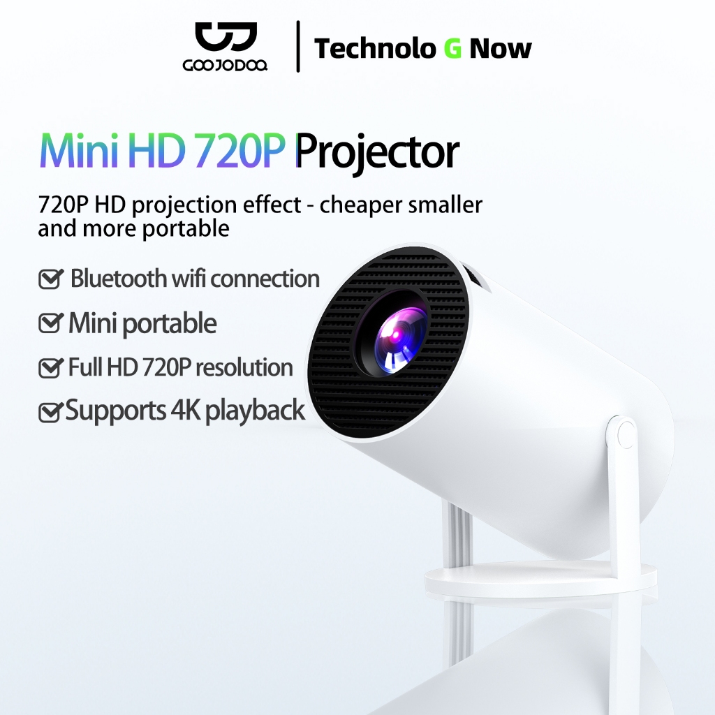 Jual Proyektor Mini Portabel Android 11 GOOJODOQ dengan Rotasi Bebas ...