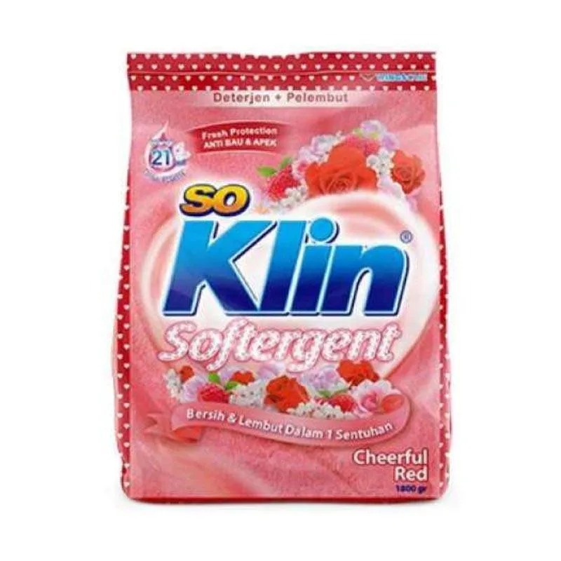 Jual Soklin Detergent Softergent Cheerful Red 1500 Gr | Shopee Indonesia
