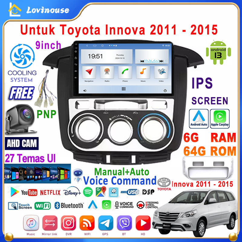 Jual 【Untuk Toyota Innova 2011-2015】6G+64G Android 13 Head Unit ...
