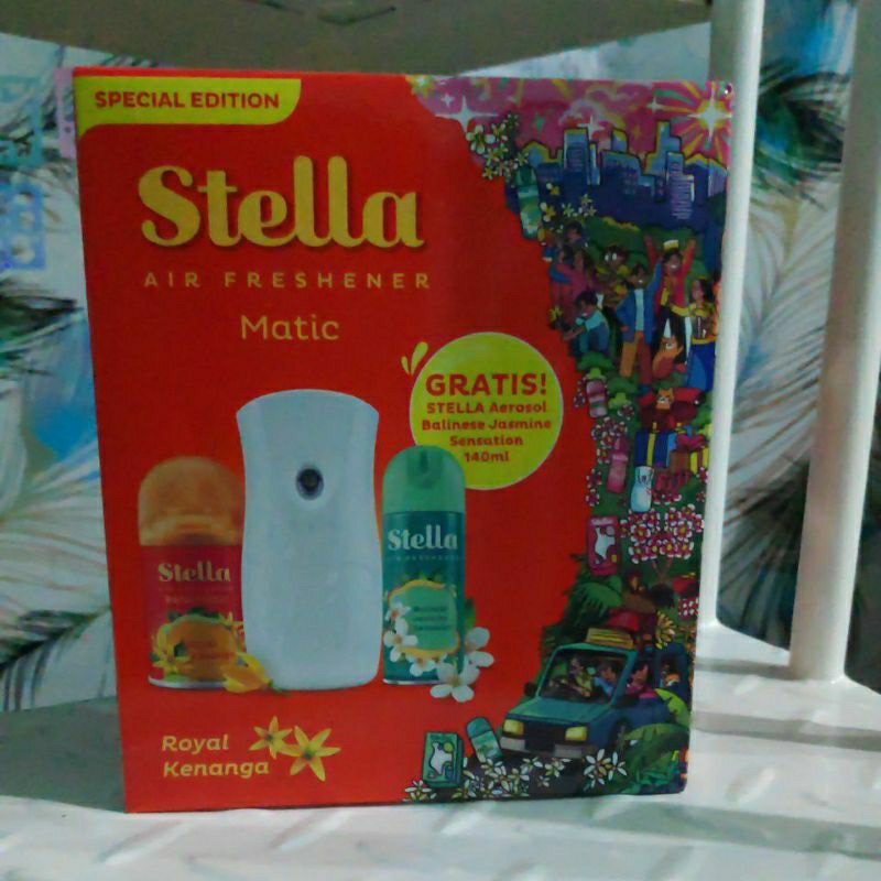 Jual Stella Home Matic Alat + Refill 225ml + 2 Batrai Pengharum Ruangan ...