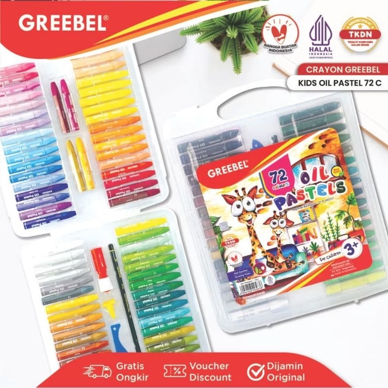 Jual GREEBEL Crayon 72 Warna / Oil Pastel Greebel 72 Warna | Shopee ...