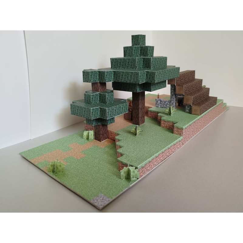 Jual DIY Papercraft Minecraft Village On The River Kerajinan Kertas ...