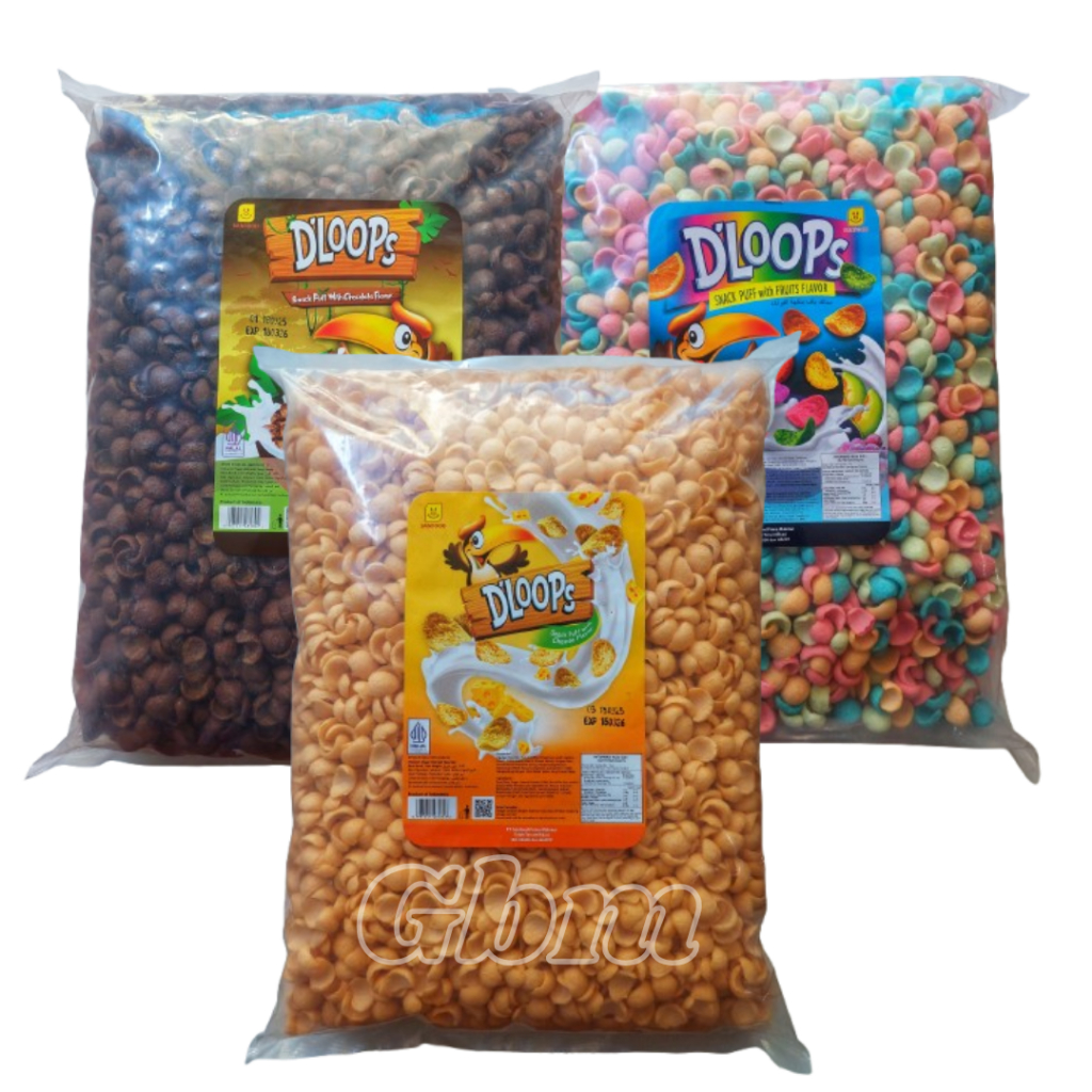 Jual Dloops Sereal rasa coklat buah kiloan choco crunch d'loops [1kg ...