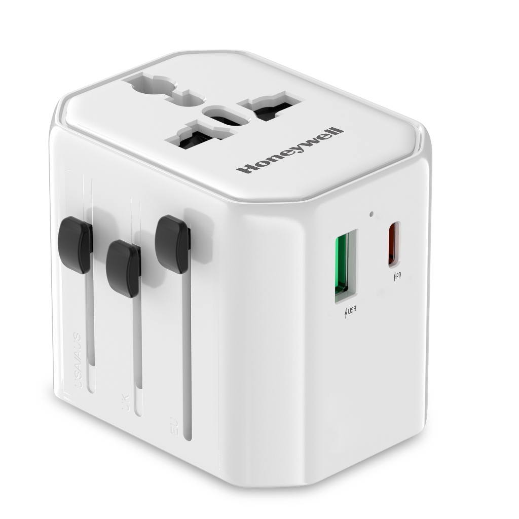Jual Honeywell Universal Travel Adapter 38W, 3-in-1 Fast Charging ...