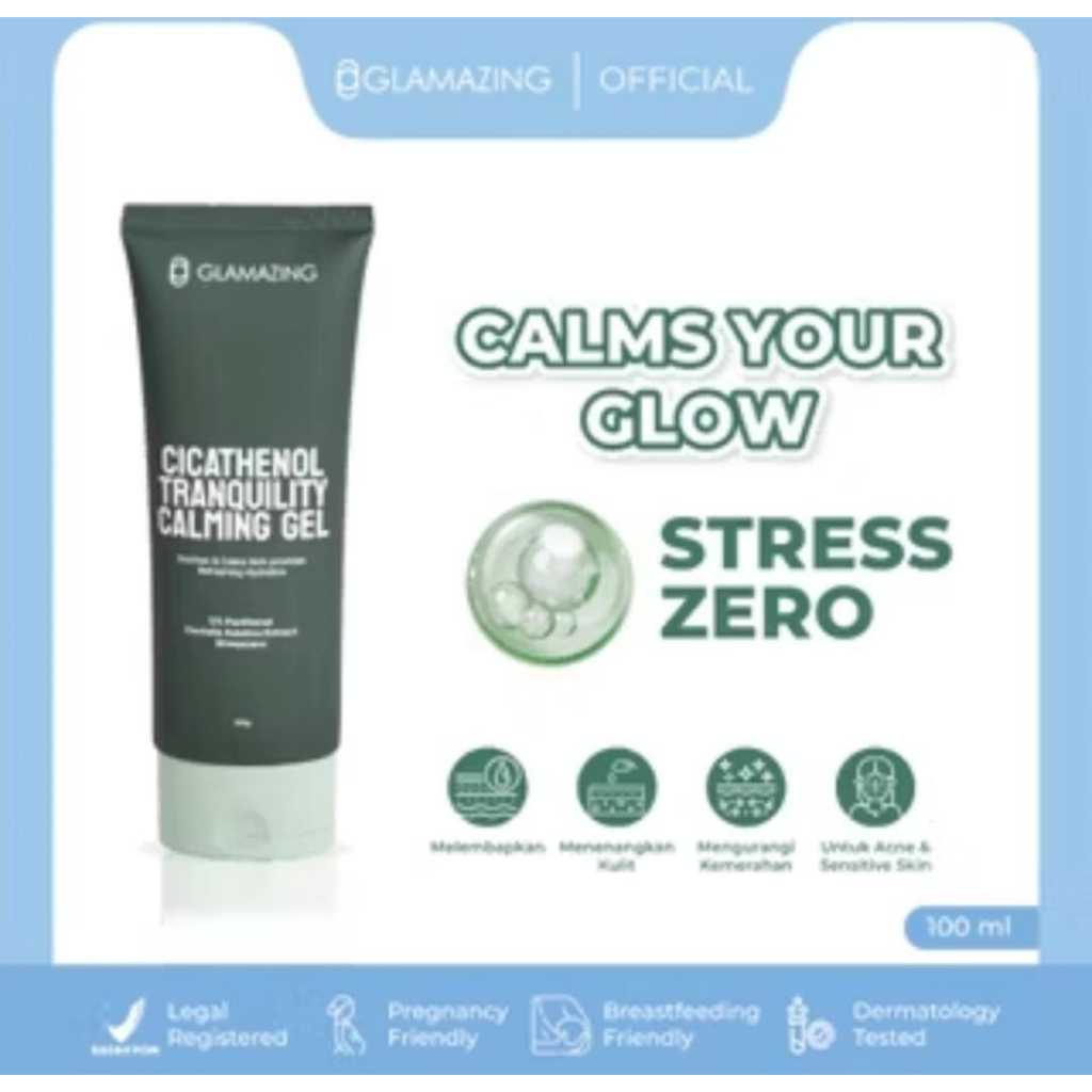 Jual Glamazing Cicathenol Tranquility Calming Gel | Calming Gel 100Gr ...